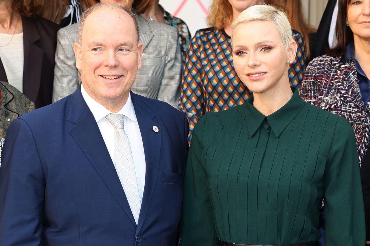 Prinses Charlene in prachtig plissé